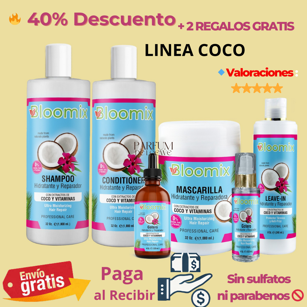 Linea Capilar de Coco 🥥 | Hidratación y Reparación para un Cabello ...